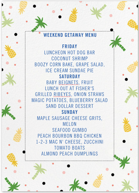 weekend menu thepaintedapron.com | The Painted Apron