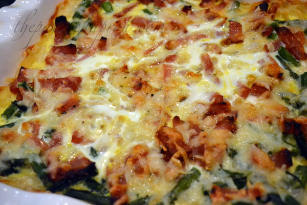 spring quiche with potato crust | The Painted Apron