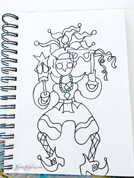 jester-ink-drawing | The Painted Apron