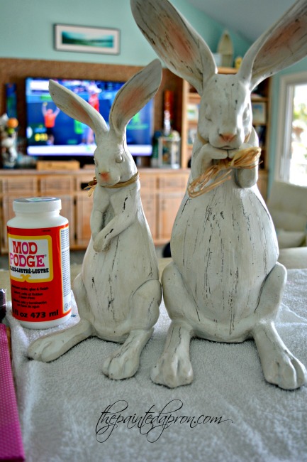 wooden bunnies | The Painted Apron