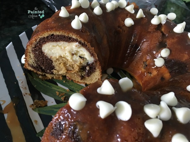 Kahlua Caramel glazed tiramisu cake | The Painted Apron