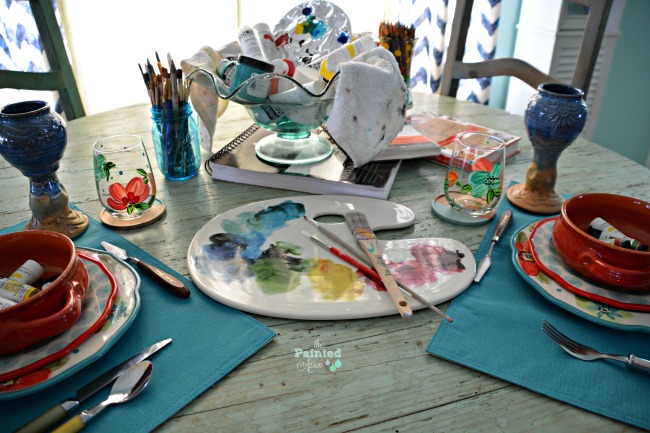 artist table | The Painted Apron