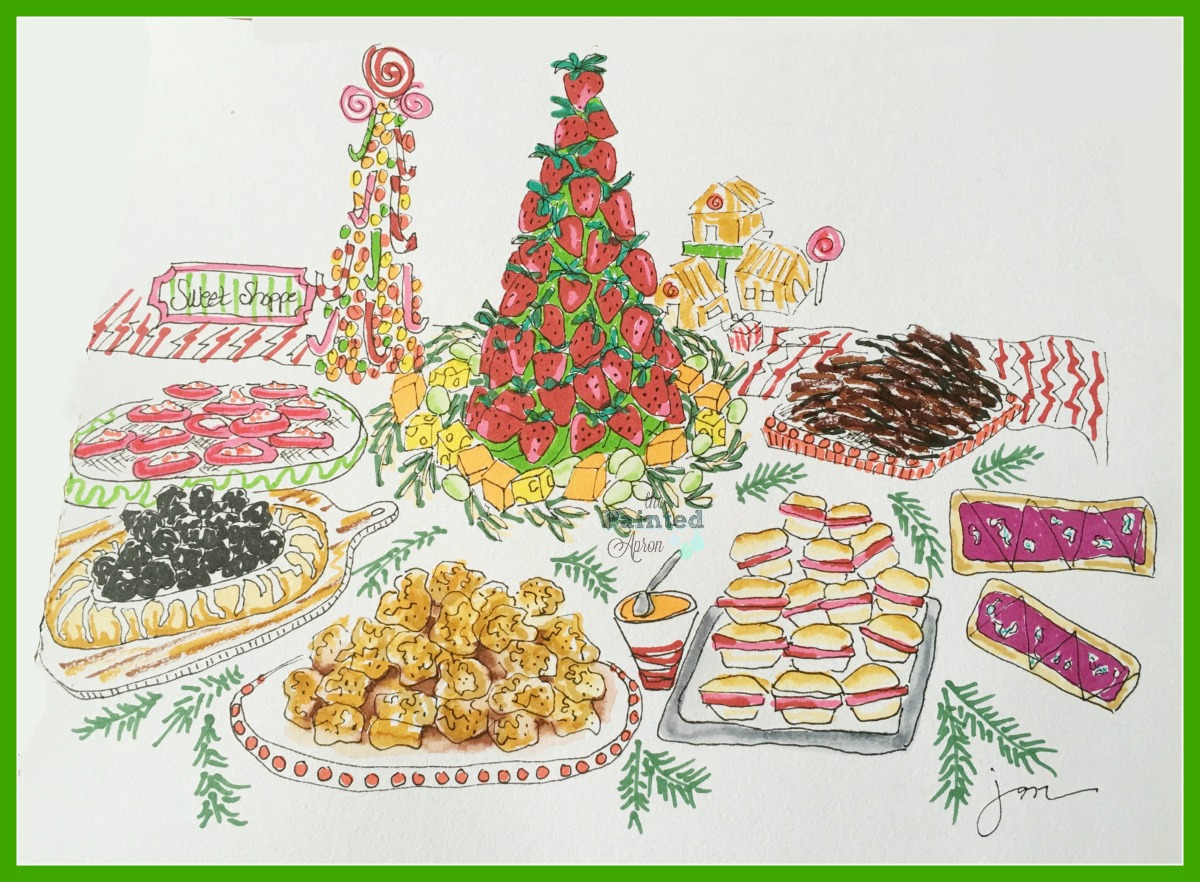 buffet sketch | The Painted Apron