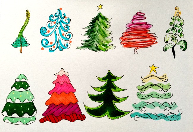 doodle trees | The Painted Apron