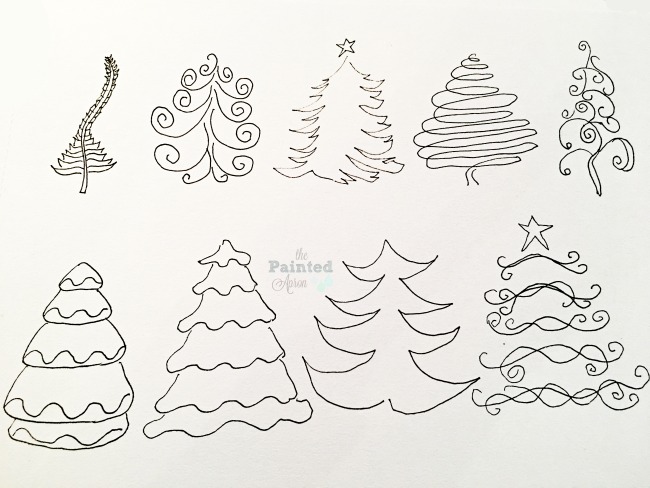 line trees | The Painted Apron