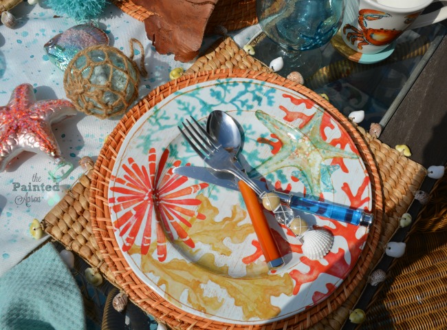 seashell place setting | The Painted Apron