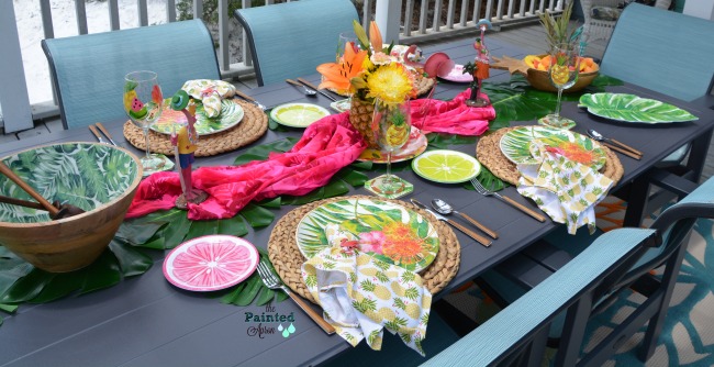 tropical summer table | The Painted Apron