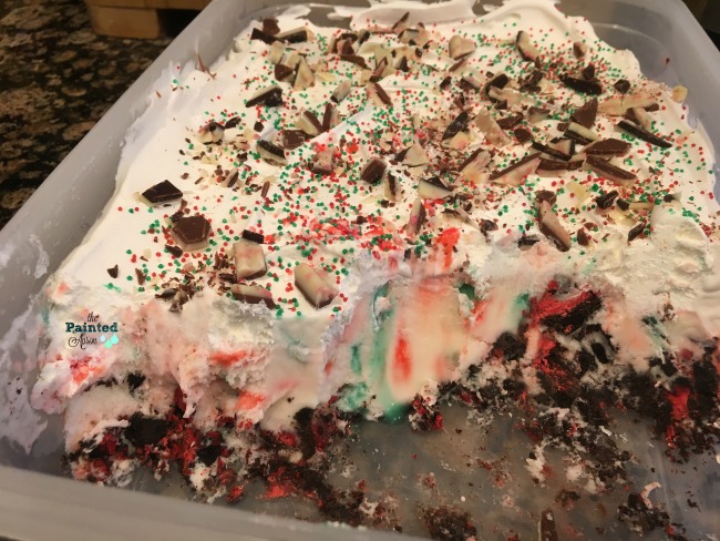 Peppermint Ice Cream Cake | The Painted Apron