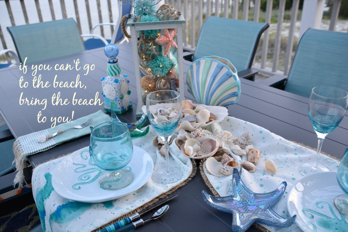 sea shell table | The Painted Apron