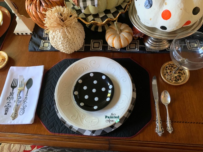 fall pumpkin place setting | The Painted Apron