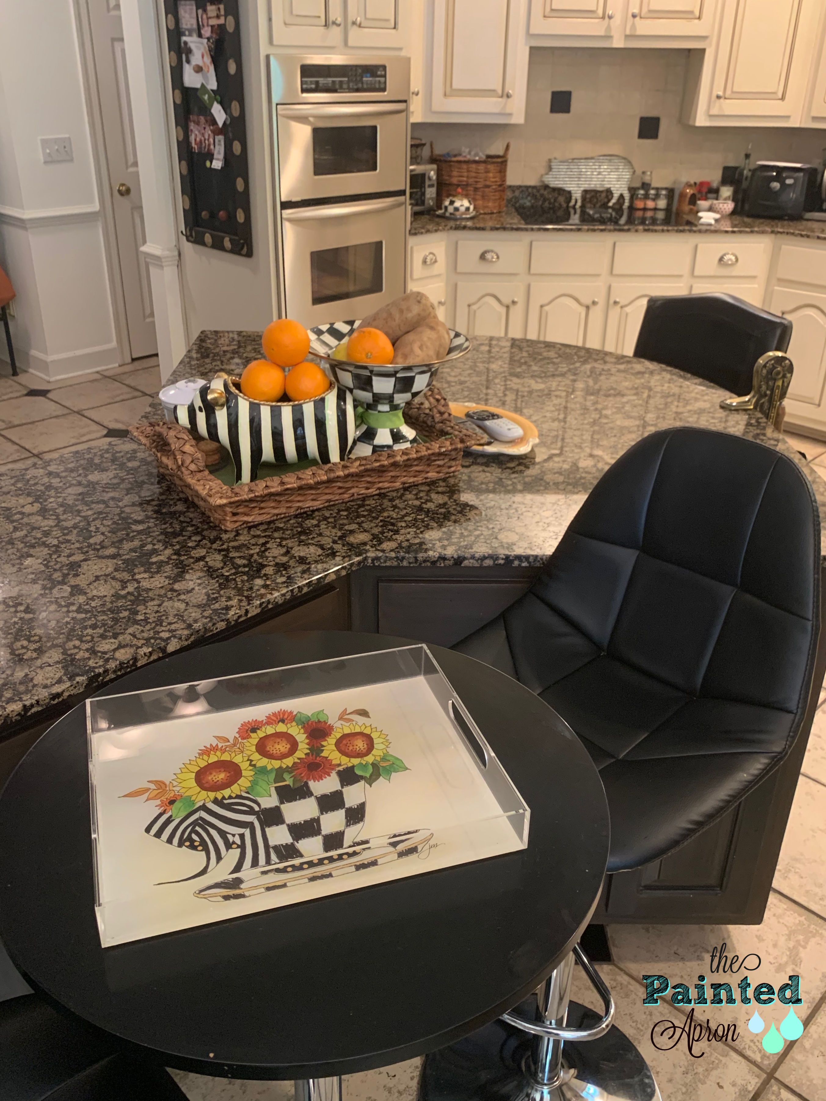 sunflower tray | The Painted Apron