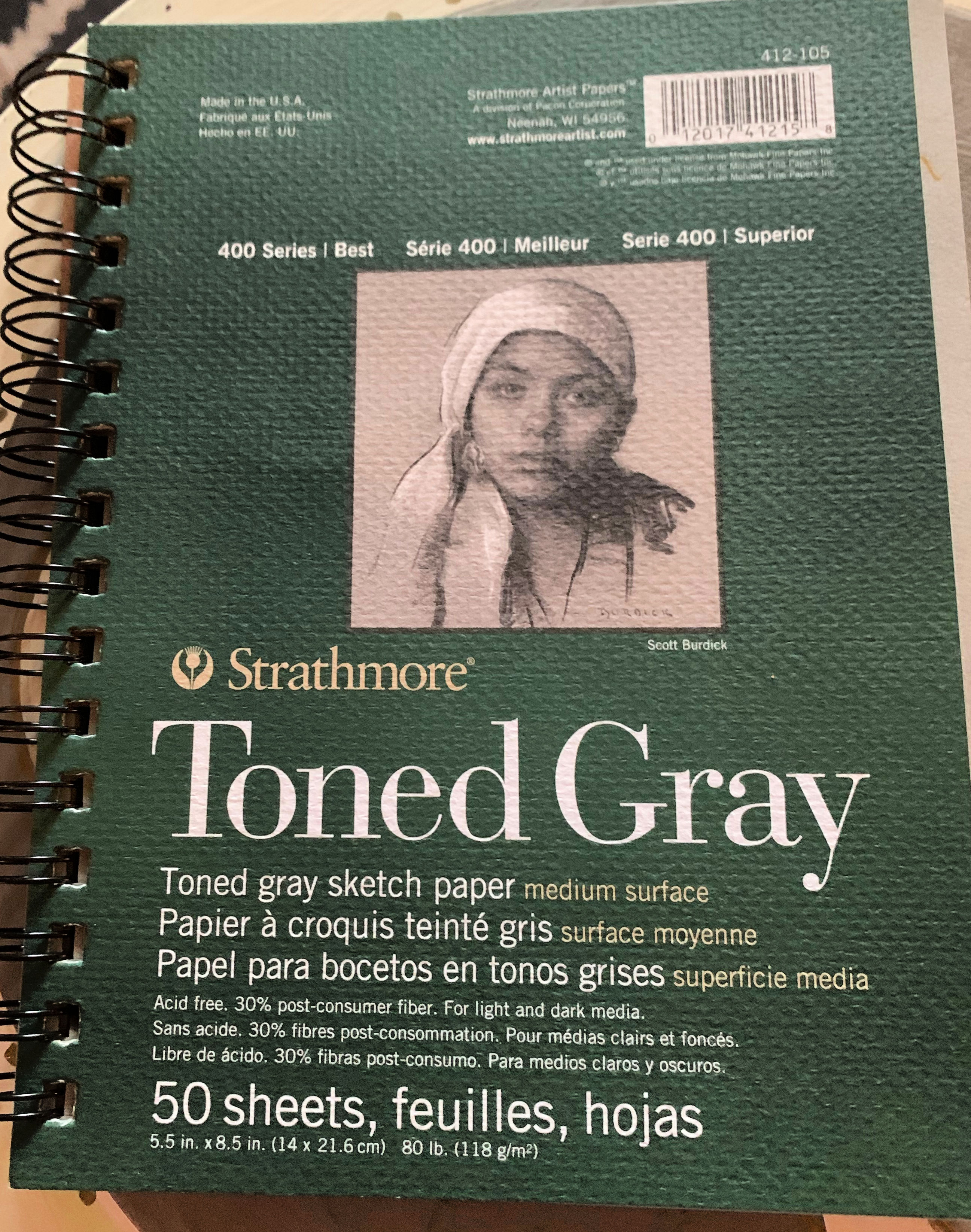 toned gray sketch book | The Painted Apron